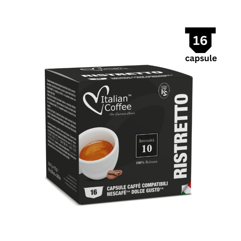 AromaKaffe | Italian Coffee Ristretto - Compatibil Dolce Gusto- 16 Capsule