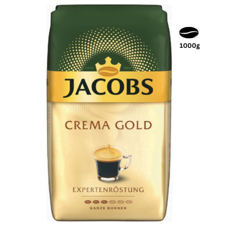 AromaKaffe | Jacobs Crema Gold - 1kg Cafea Boabe